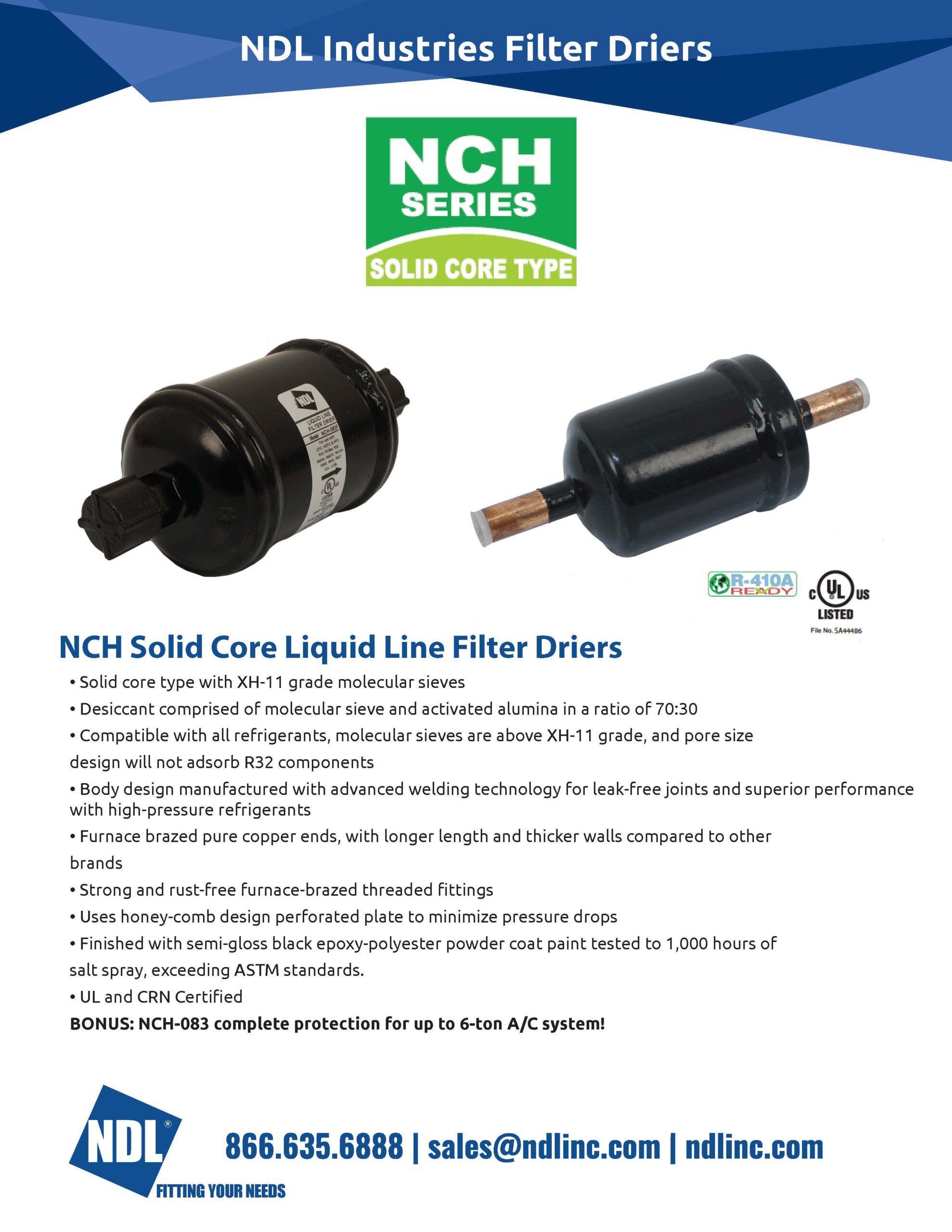NCH data sheet | NDL Industries