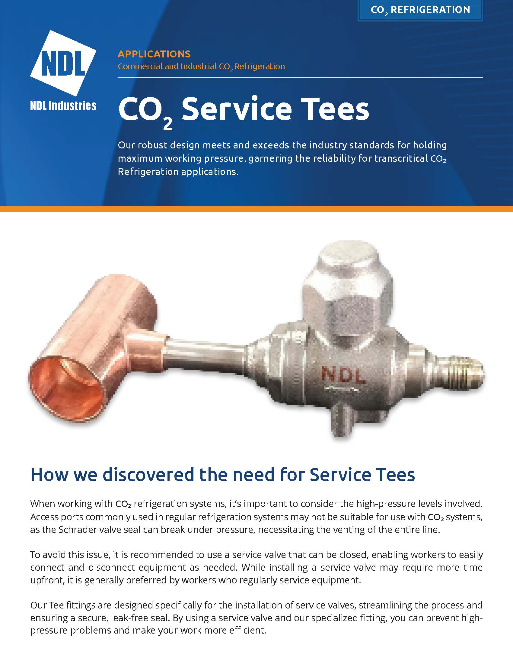 CO2 Service Tee Information Sheet_Page_1 | NDL Industries