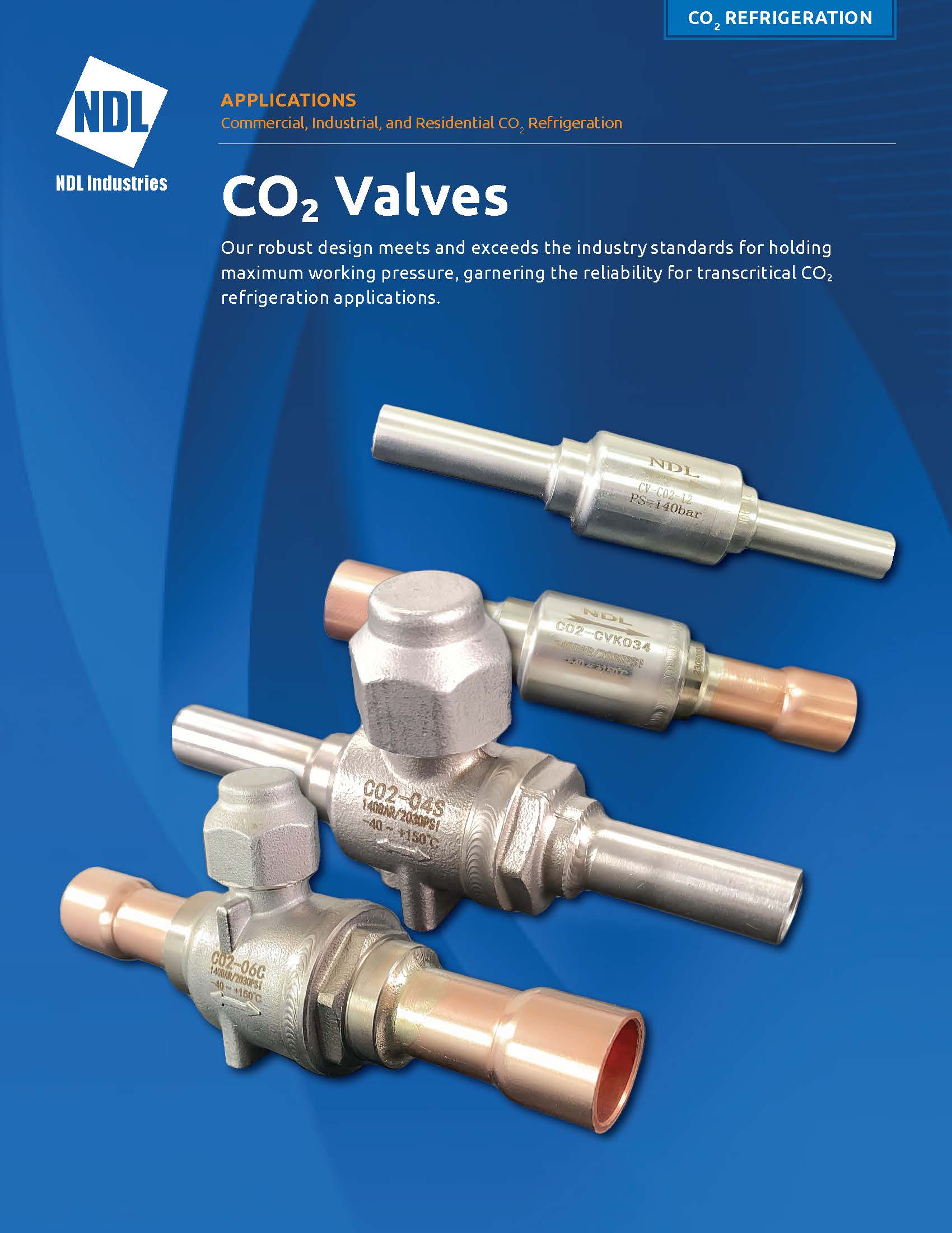 NDL Industries CO2 Valves Product Brochure Cover | NDL Industries