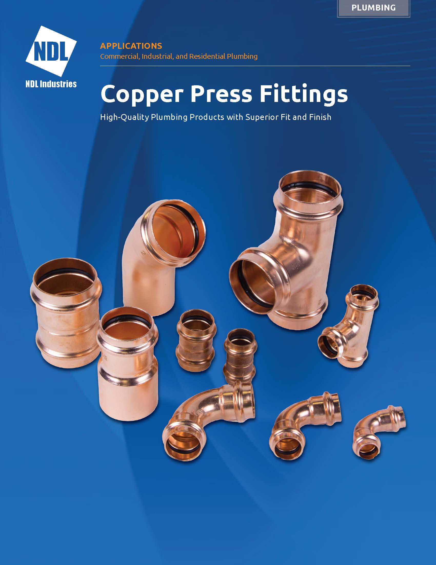 Copper Press Fittings Product Brochure Cover | NDL Industries