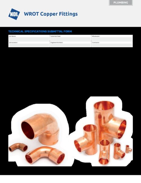 WROT Fittings Tech Spec Sheet | NDL Industries